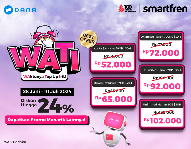 Paket promo Internet/Telpon/SMS/Roaming Terbaru - smartfren